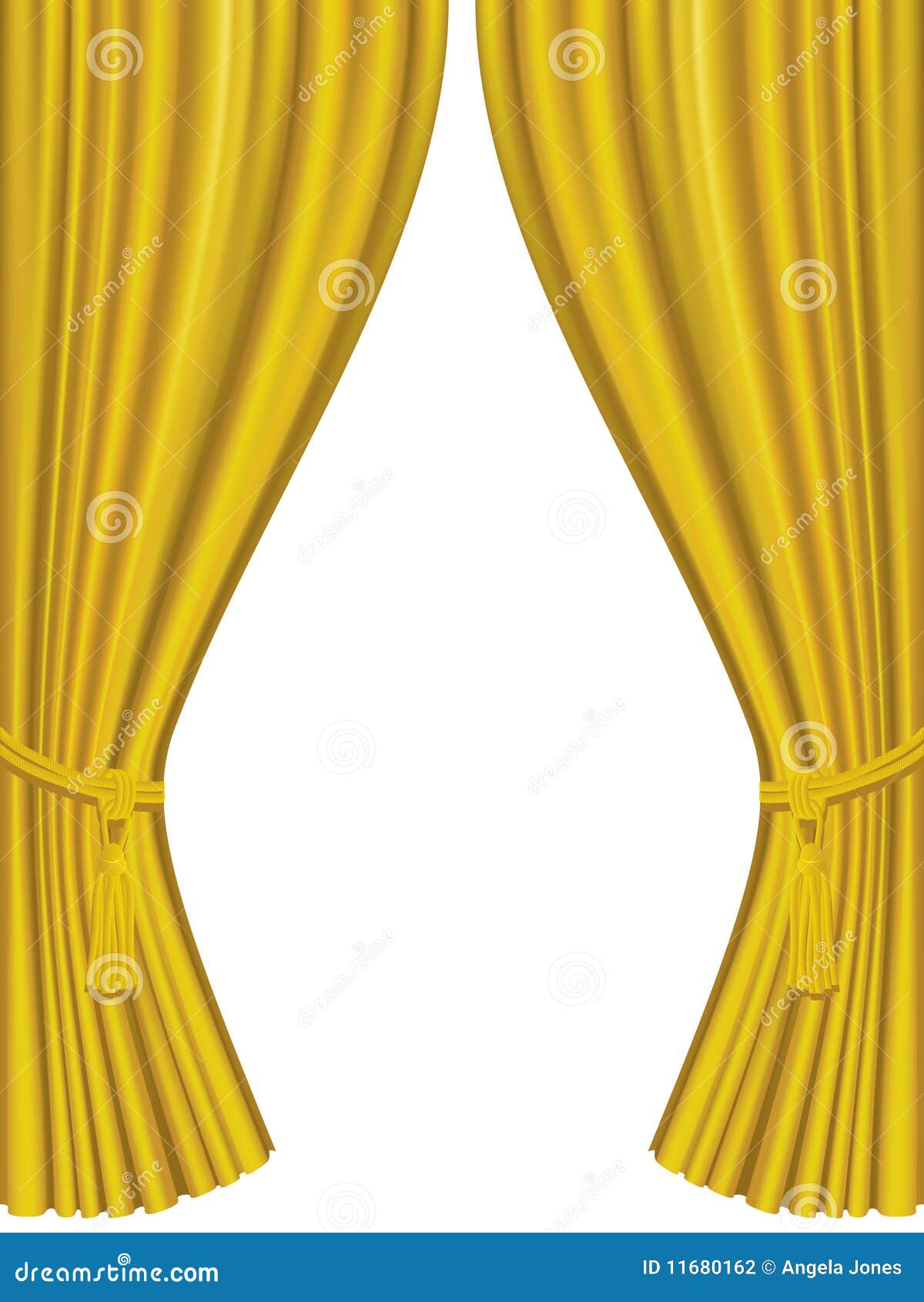 Golden Curtains stock vector. Illustration of performance - 11680162