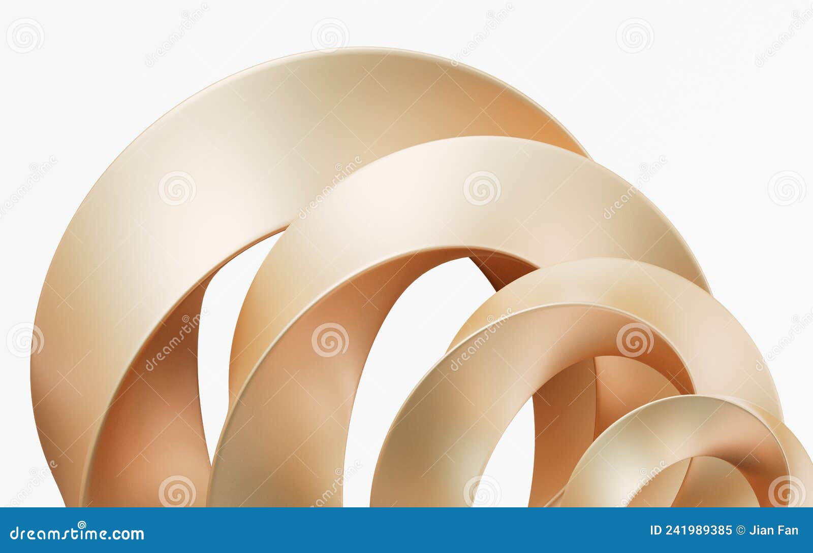 Golden Curve Frame Background, 3d Rendering Stock Illustration ...