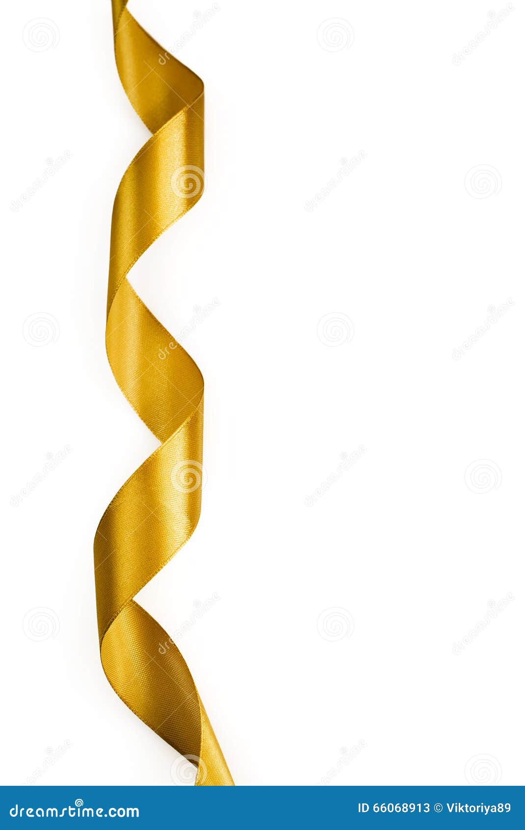 Golden curved ribbon stock image. Image of isolated, yellow - 66068913