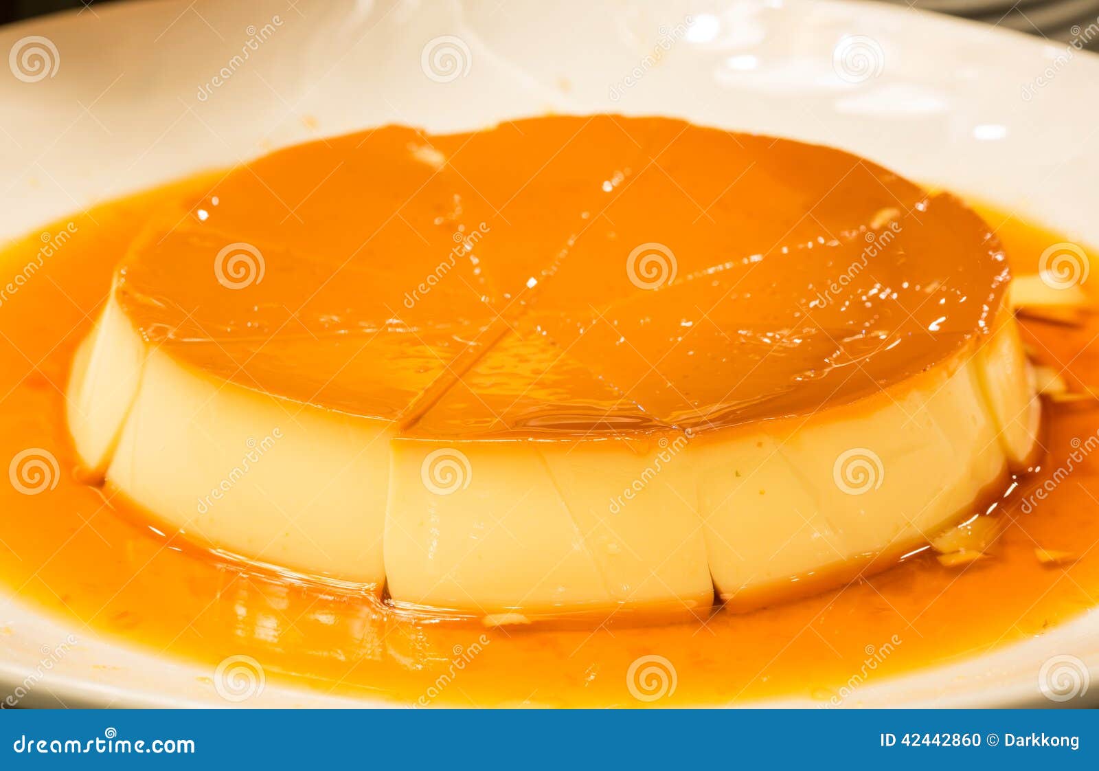 Golden custard stock photo. Image of delicious, caramel - 42442860