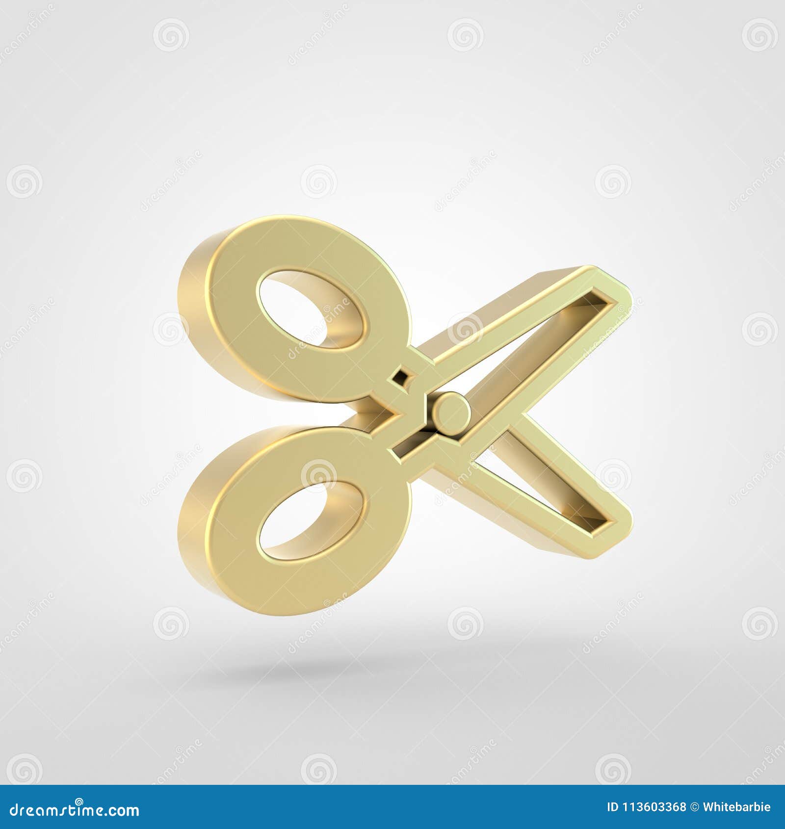Golden Cut Icon Isolated on White Background. Stock Illustration ...