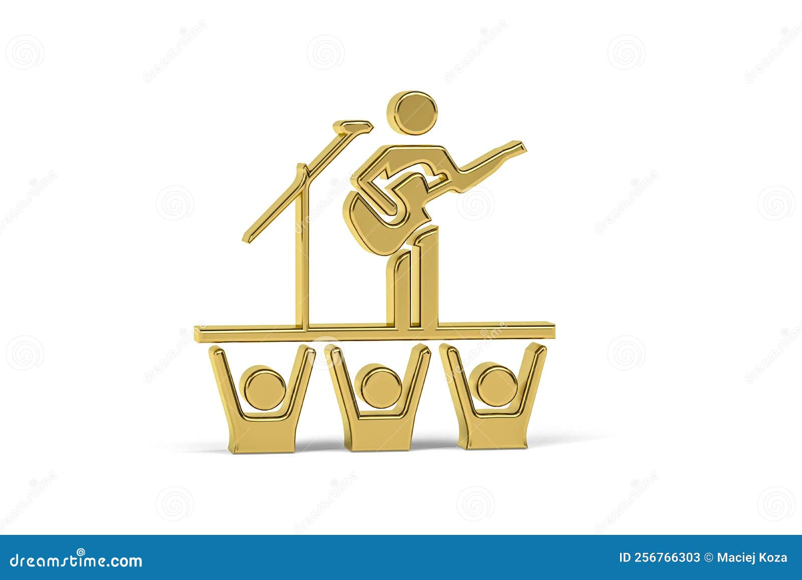 Golden 3d Concert Icon Isolated on White Background Stock Illustration ...