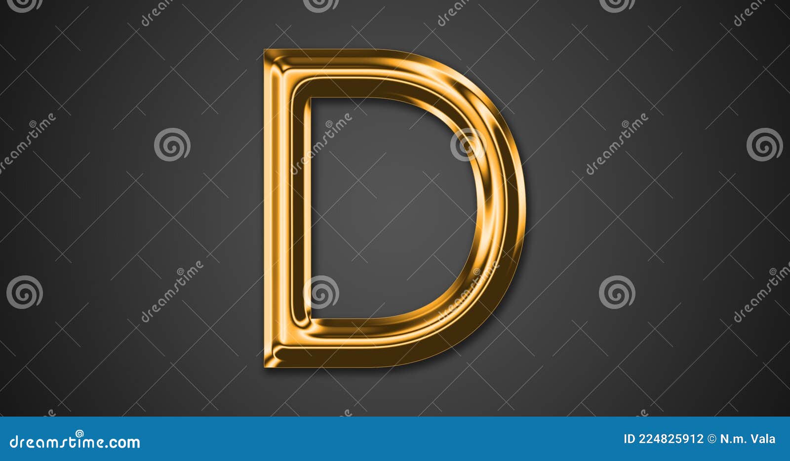 Golden D font illustration stock illustration. Illustration of label ...