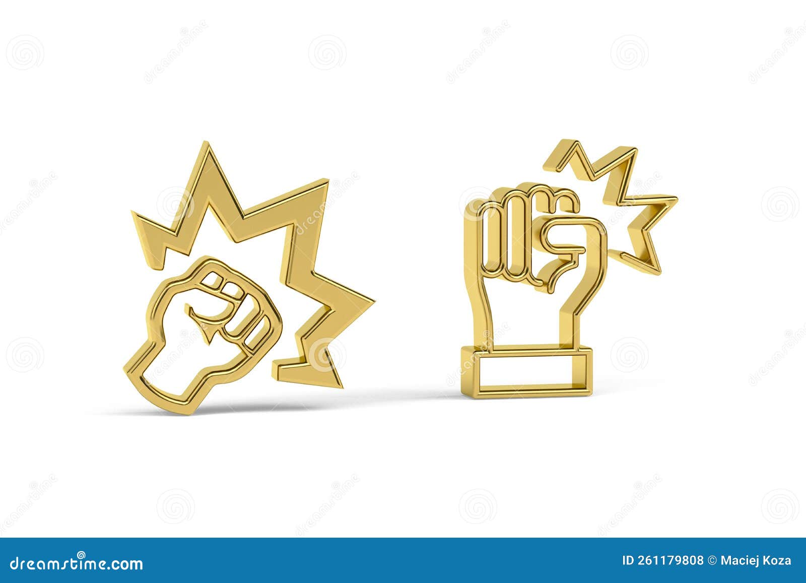 Golden 3d Hit Icon Isolated on White Background Stock Illustration ...