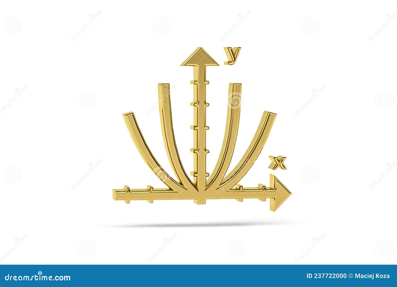 Golden 3d Math Formula Icon Isolated on White Stock Illustration ...