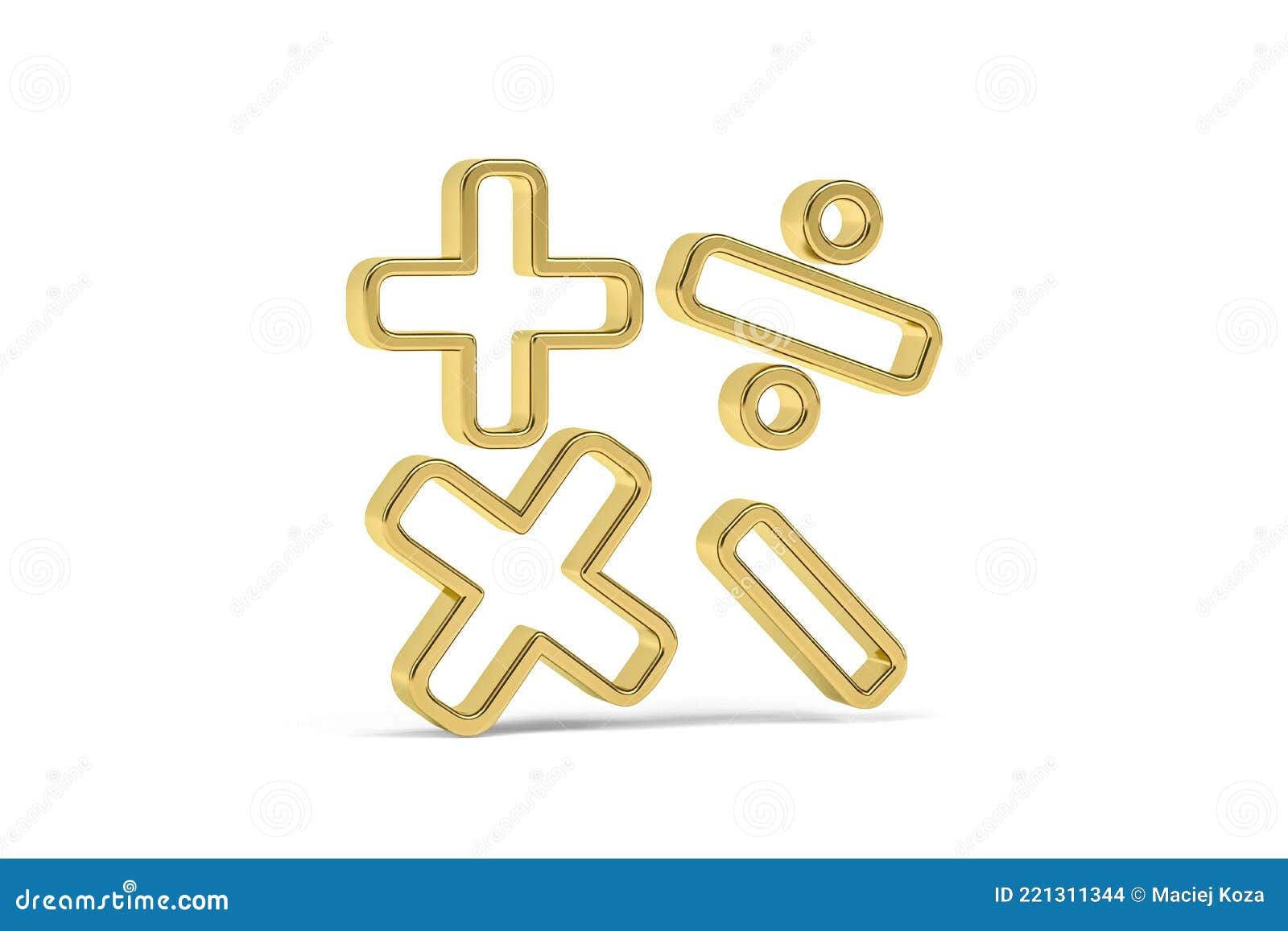 3D Golden Math Symbols Stock Image | CartoonDealer.com #9241837
