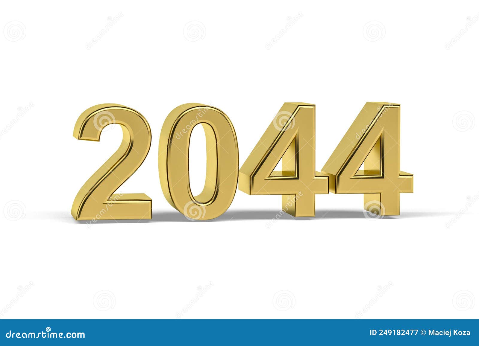 2044 Year, Happy New Year 2044 Vector, 2044 Number Design Vector ...
