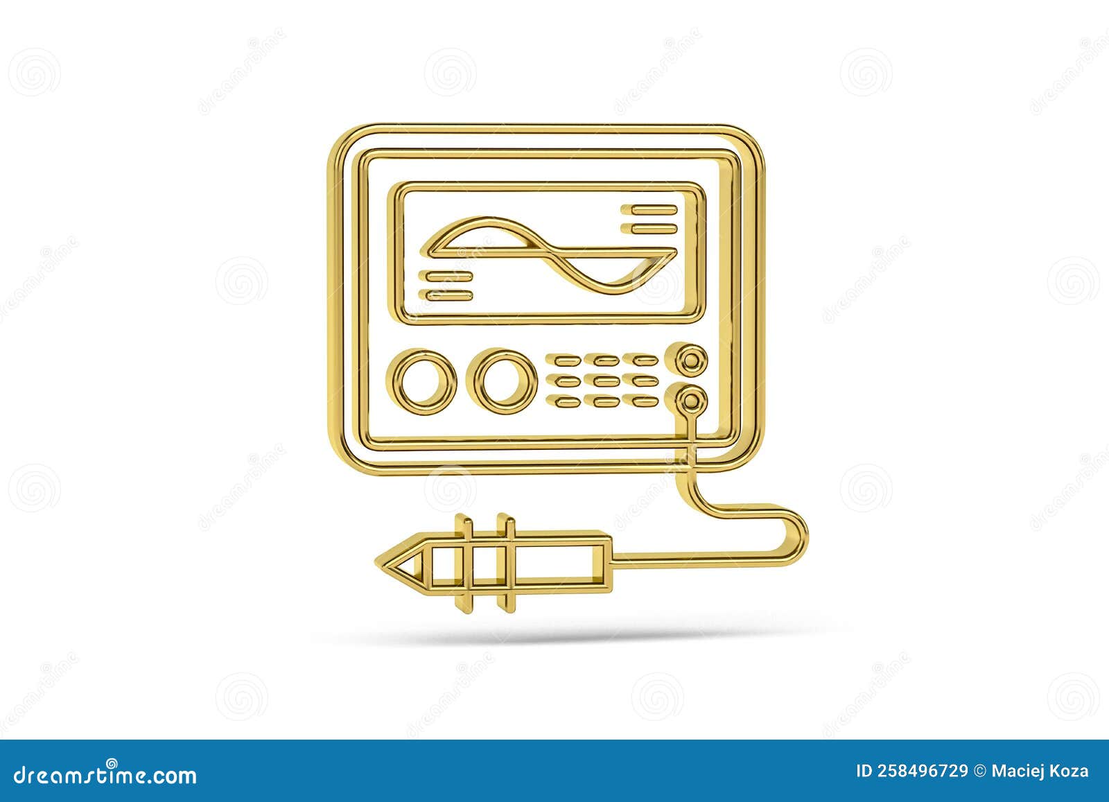 Oscilloscope Icon Vector. Instrument For Measurements Illustration Sign ...