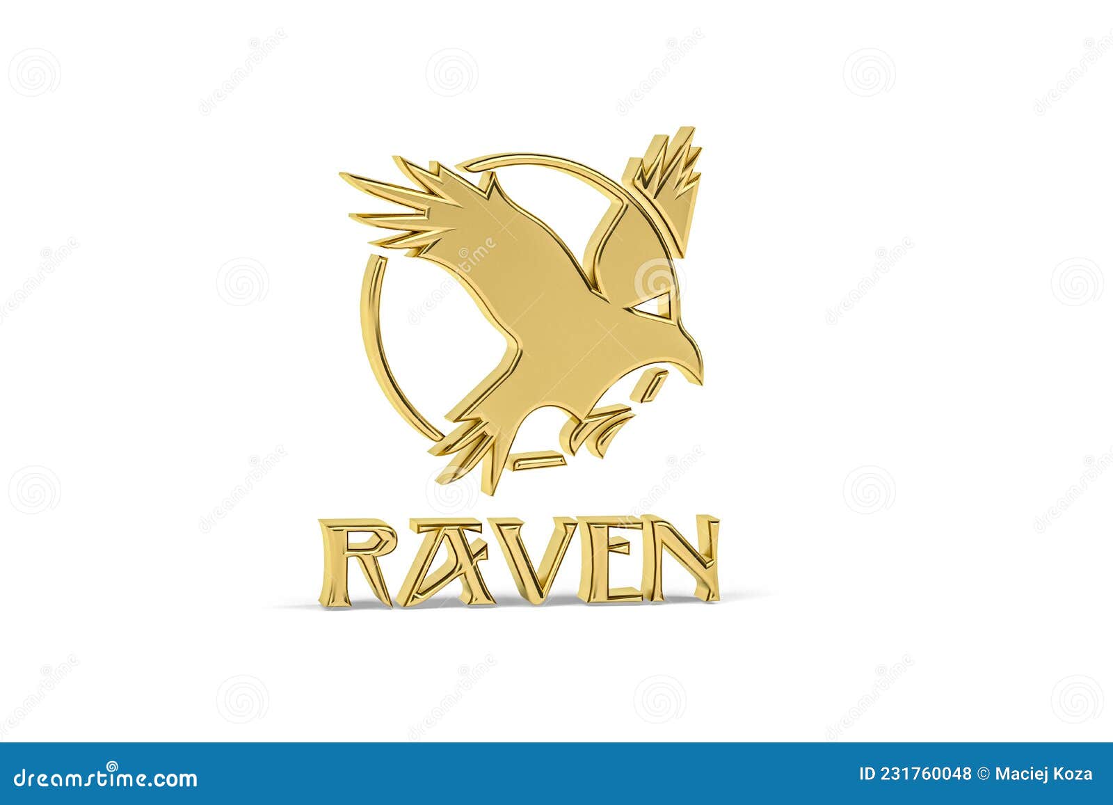 Raven Icon, Flat Style Vector Clipart. Logo Mark Template. Thick Linear ...