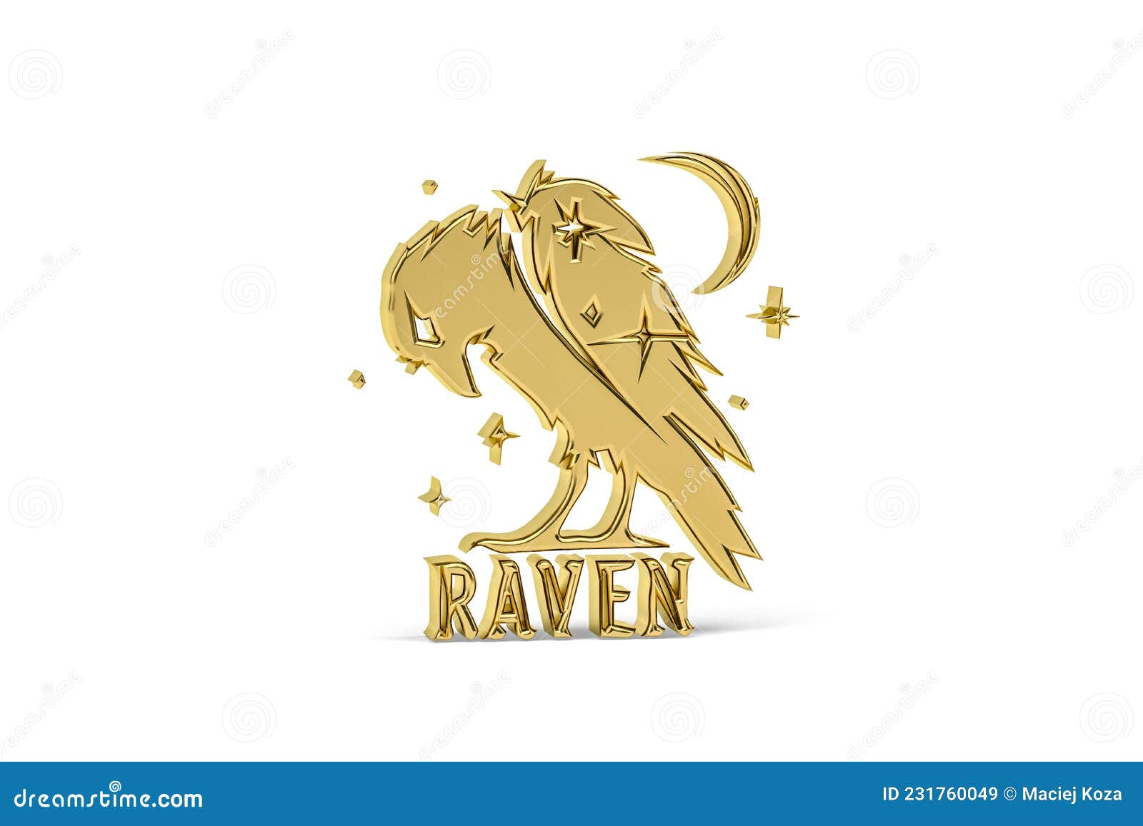 Raven Icon, Flat Style Vector Clipart. Logo Mark Template. Thick Linear ...