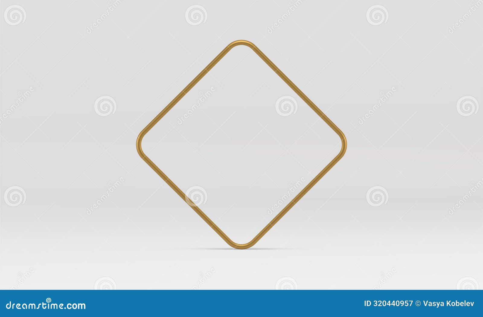 Golden 3d Rhombus Frame Decorative Element for Presentation Logo Design ...