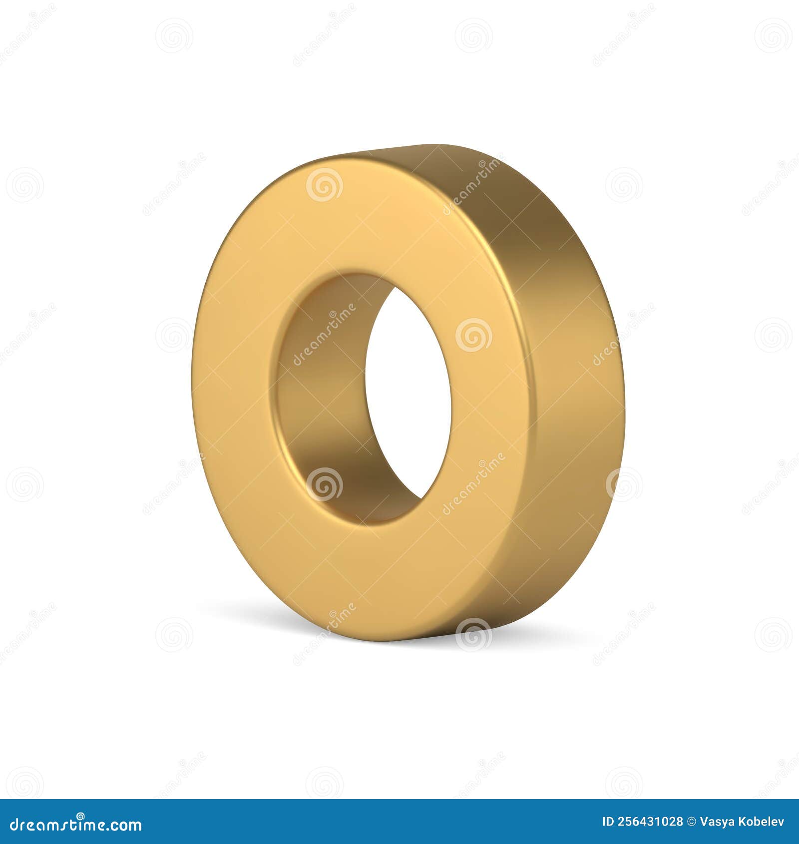 Golden 3d Ring Premium Cycle Decorative Geometric Element Realistic ...