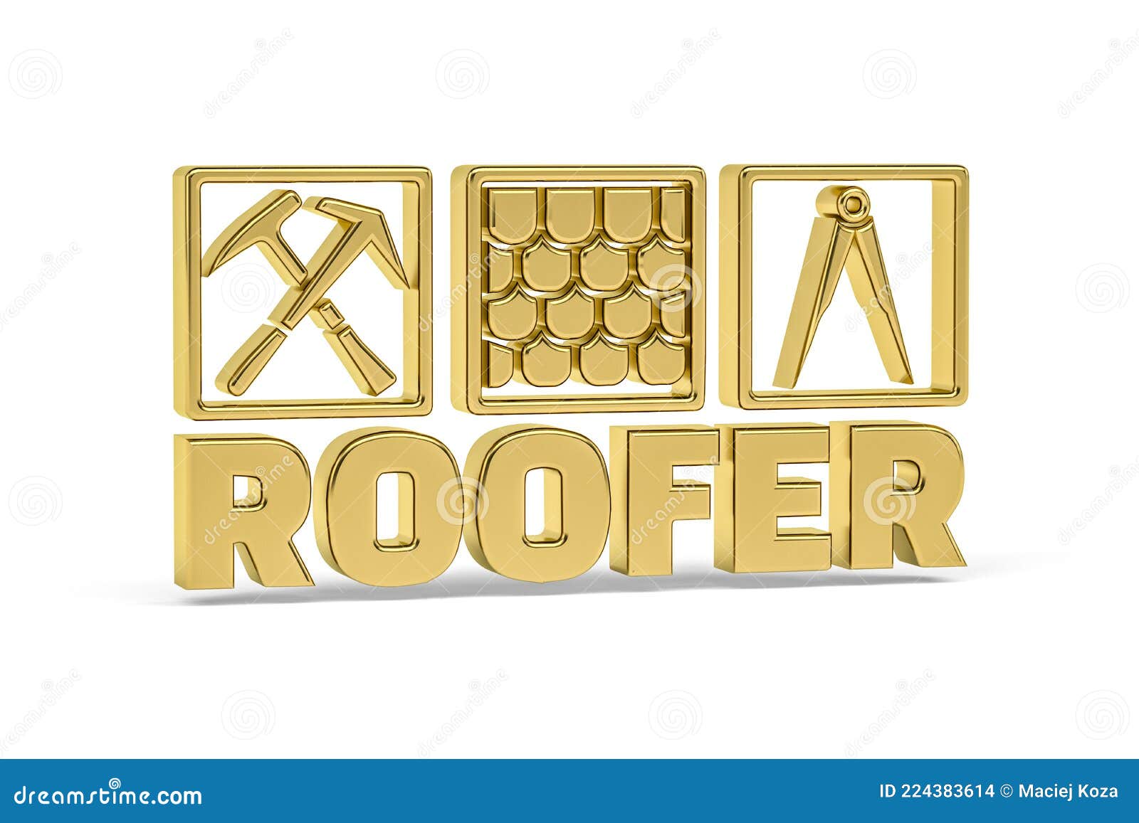Roofing Icon Of 3 Types Color, Black And White, Outline. Isolated ...