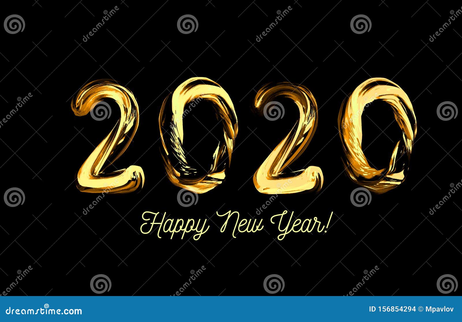 Golden 3d Text 2020. Congratulations on the New Year 2020 Stock ...