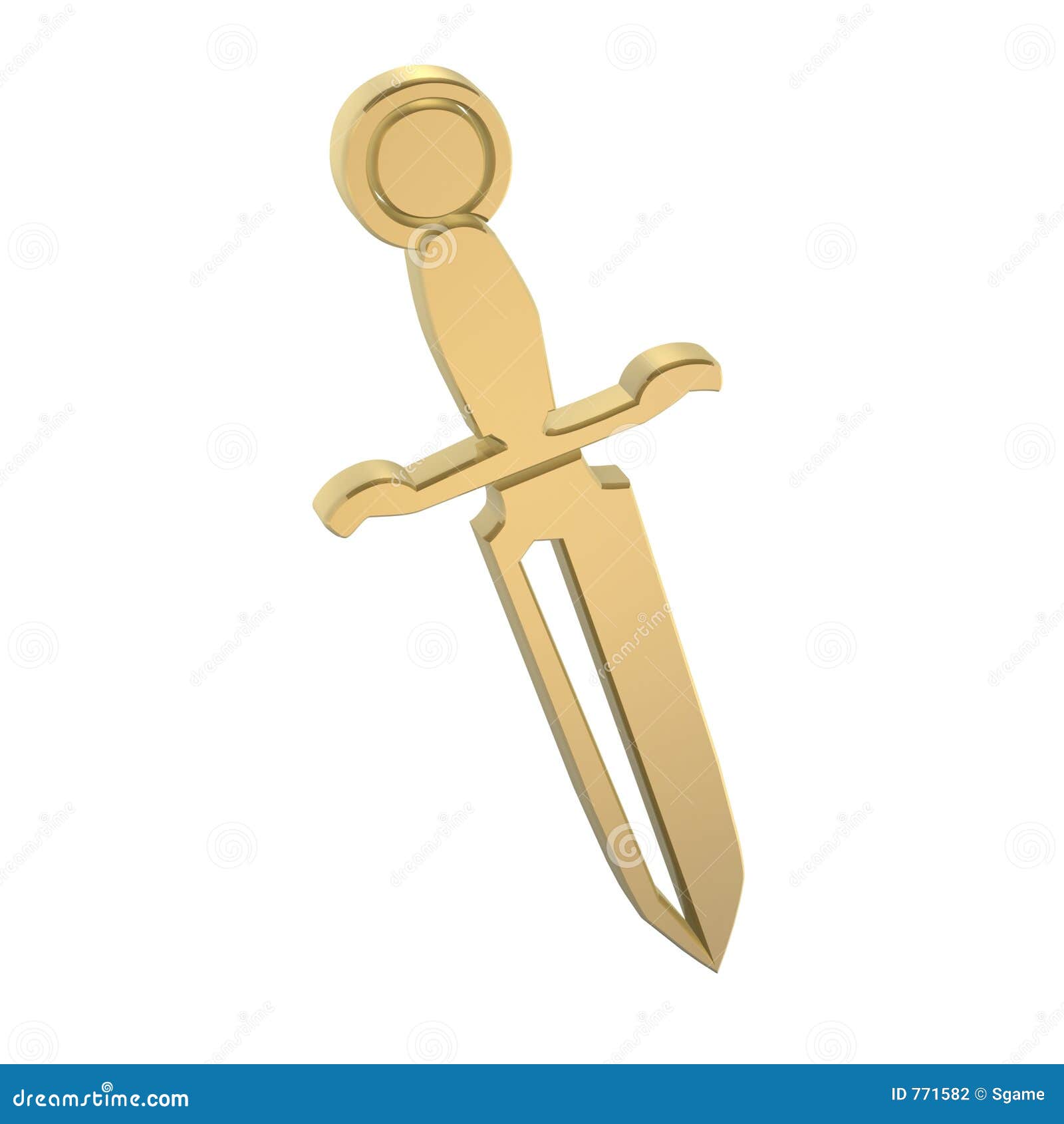 Golden dagger stock illustration. Illustration of hilt - 771582