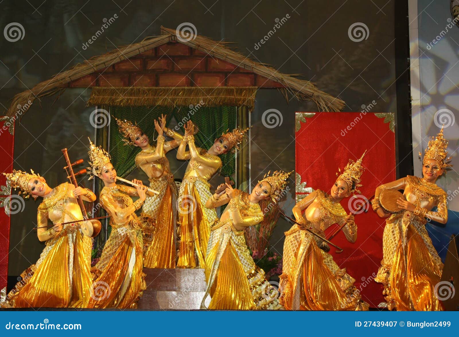 Golden dancer editorial photography. Image of present - 27439407