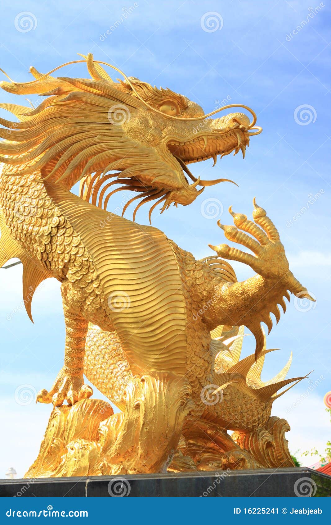 Golden dargon stock image. Image of beauty, ocean, east - 16225241