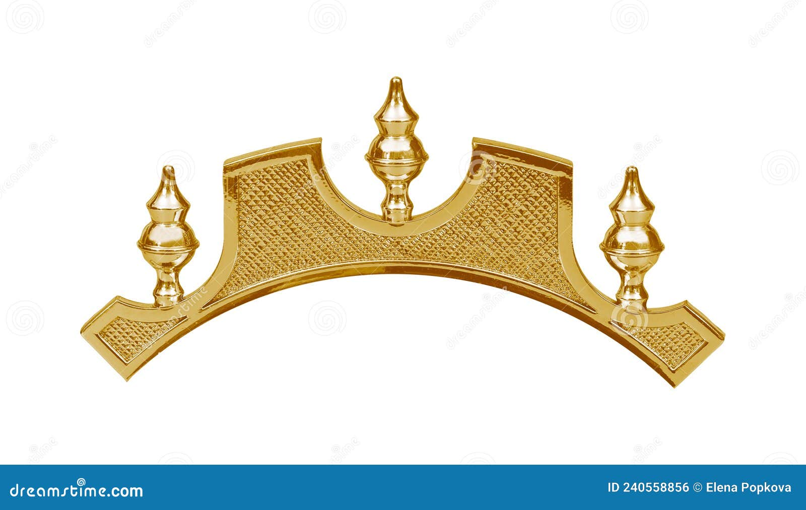 Golden Decorative Architectural Element Isolated on White Background ...