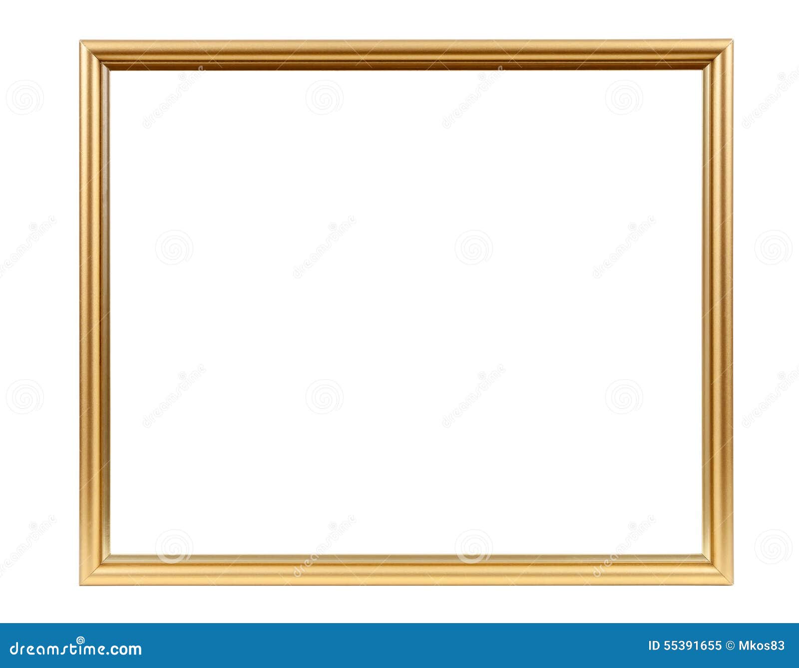 Golden Decorative Empty Picture Frame Stock Image - Image of object ...