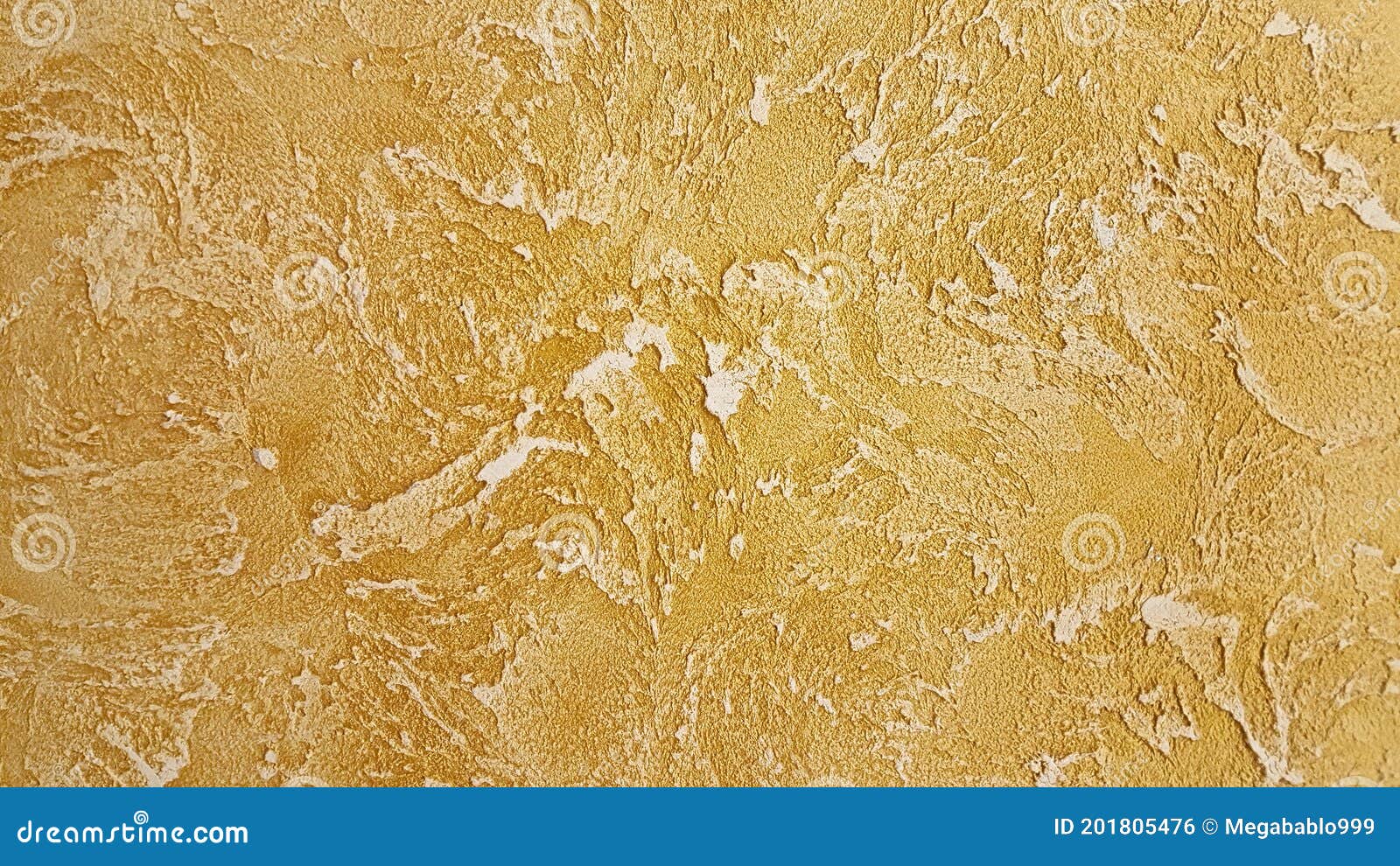 Golden Decorative Plaster on the Wall, Yellow Texture Macro Background ...