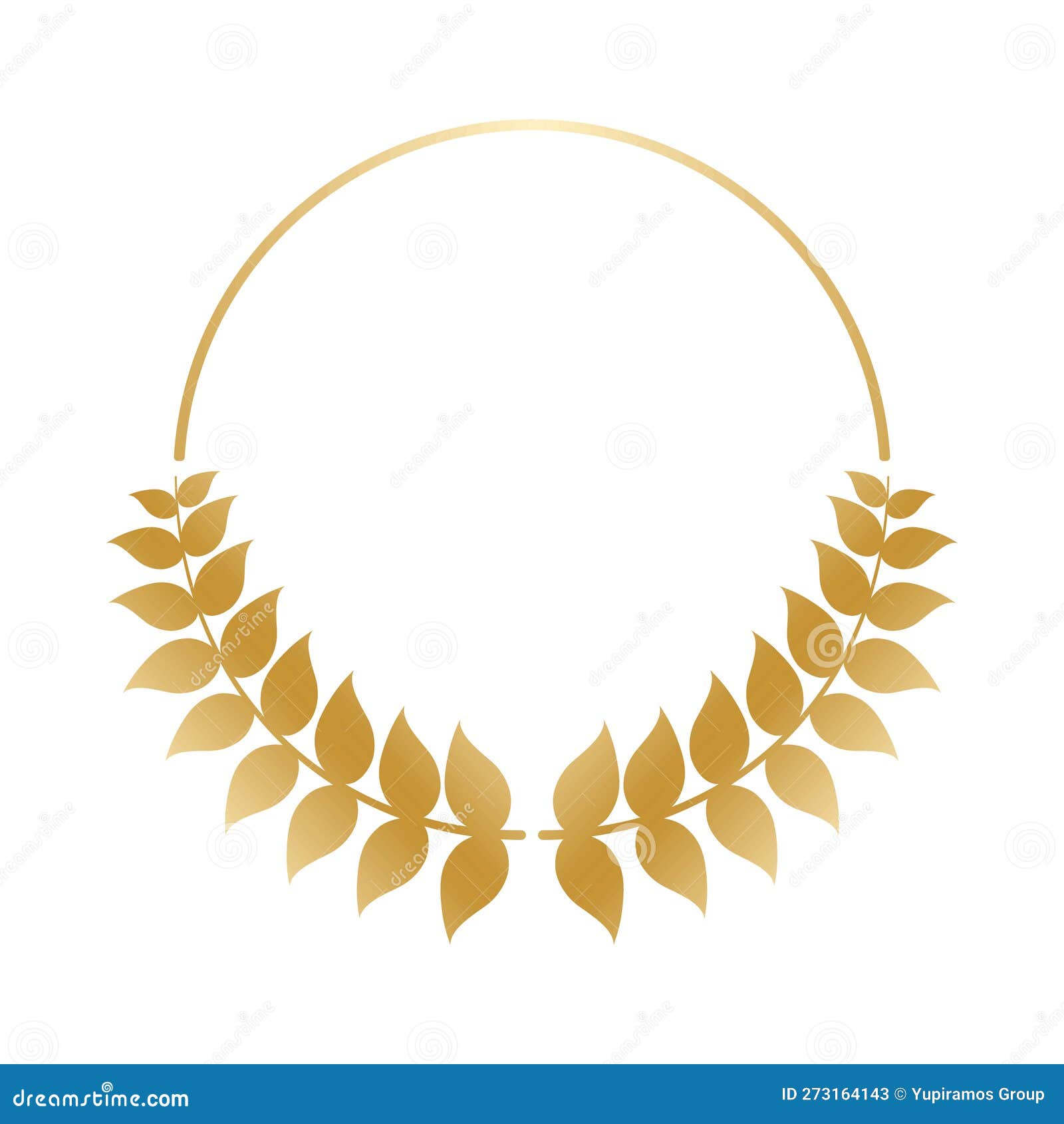 Golden Decorative Round Frame Stock Vector - Illustration of industry ...