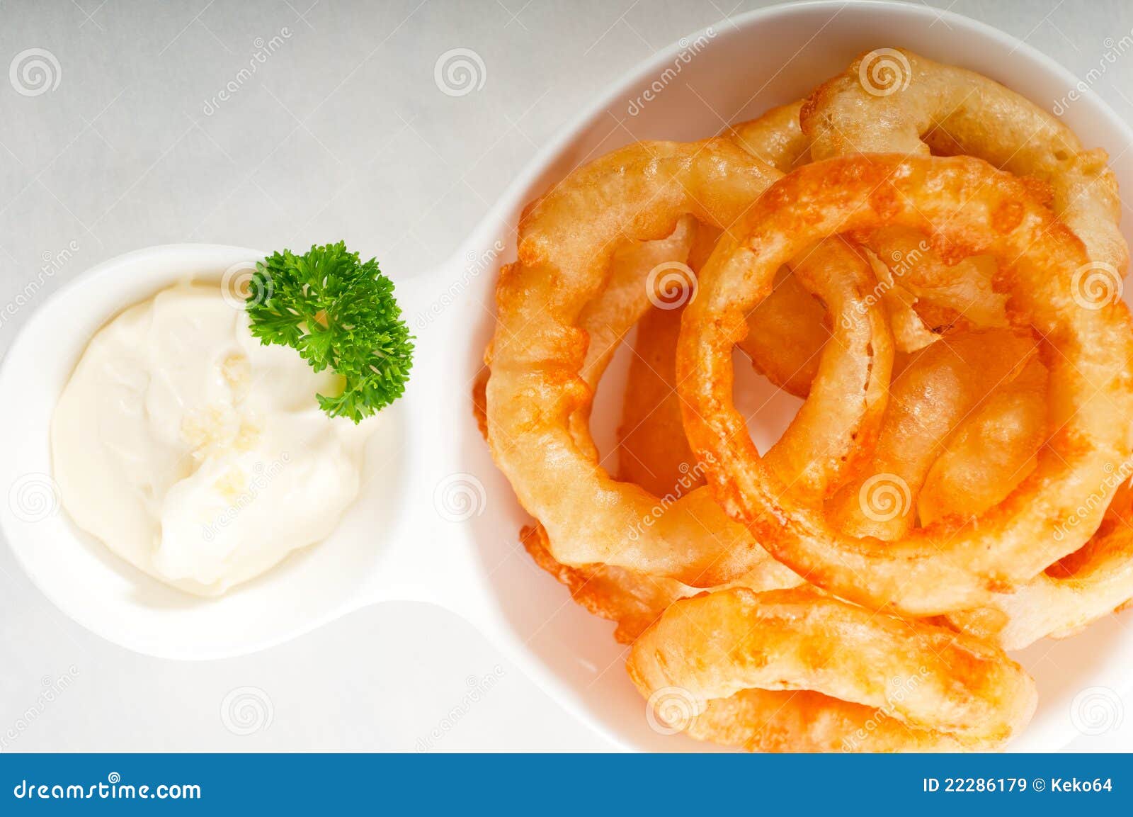 Golden Deep Fried Onion Rings Stock Image - Image of crispy, greasy ...