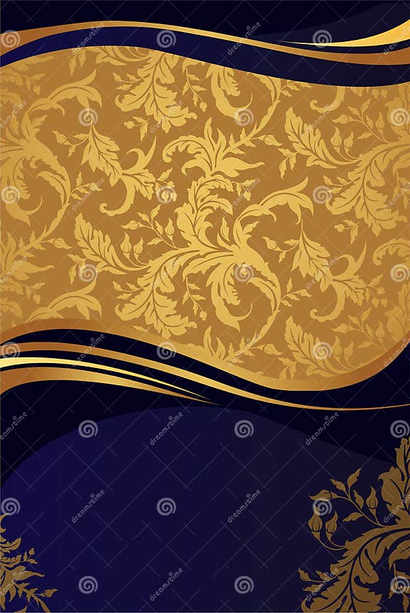 Golden Design Background. stock illustration. Illustration of swirl ...