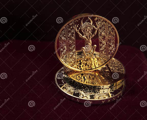 Golden Devil from Codex Gigas Stock Photo - Image of close, wealth: 7669770