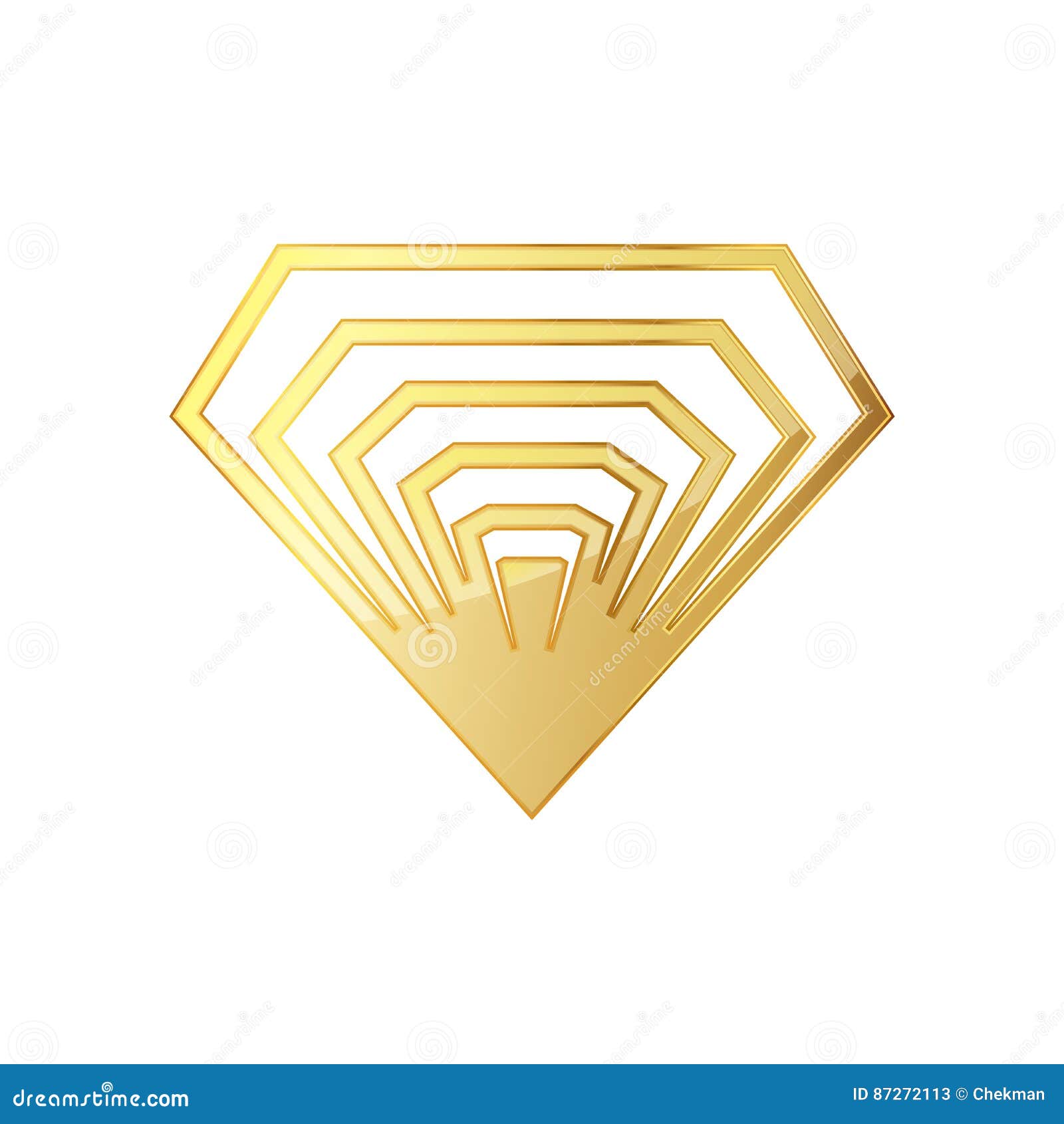 Golden Diamod Icon. Vector Illustration Stock Illustration ...