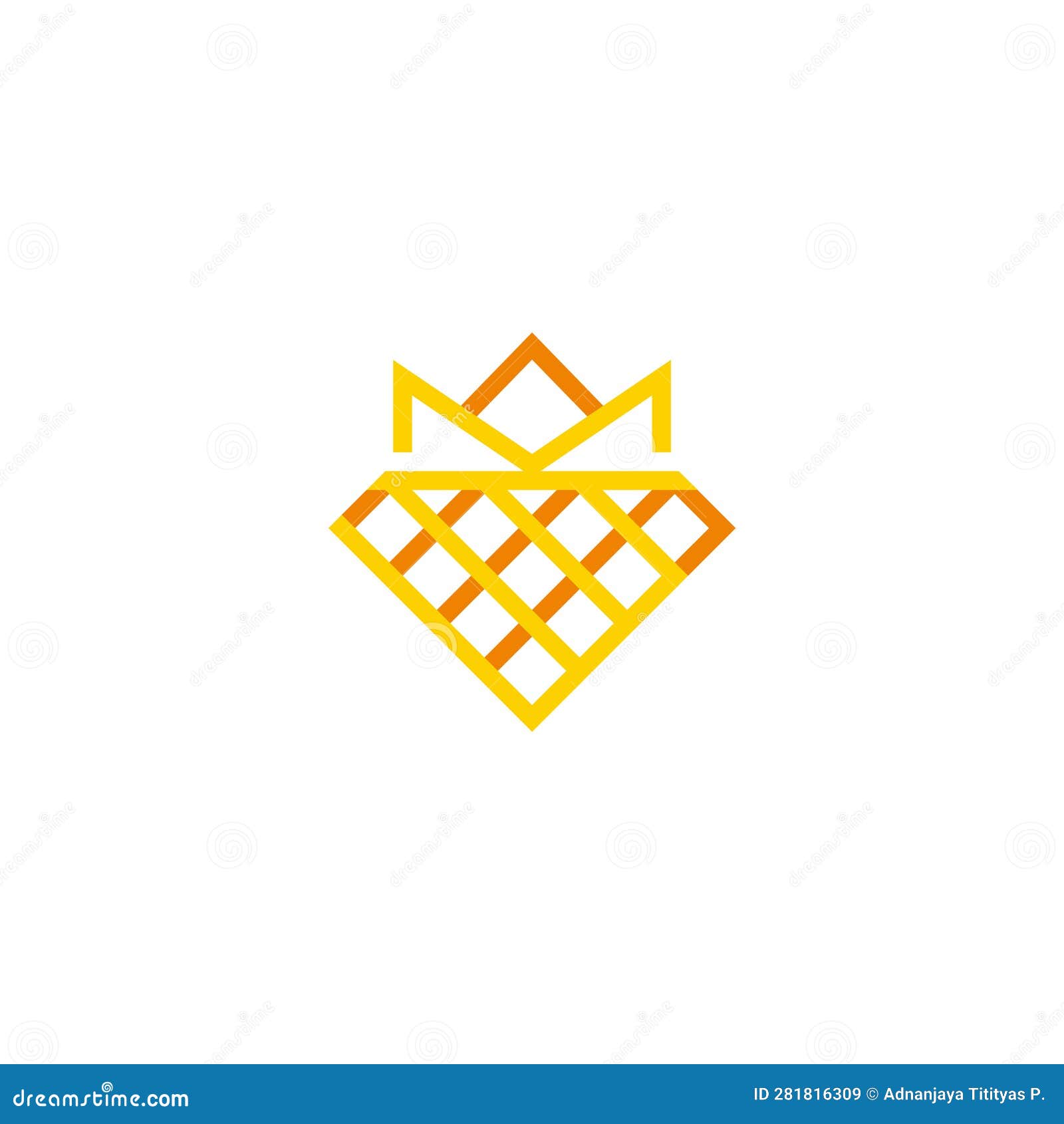 Golden Diamond Queen Crown Ribbon Logo Vector Stock Vector ...