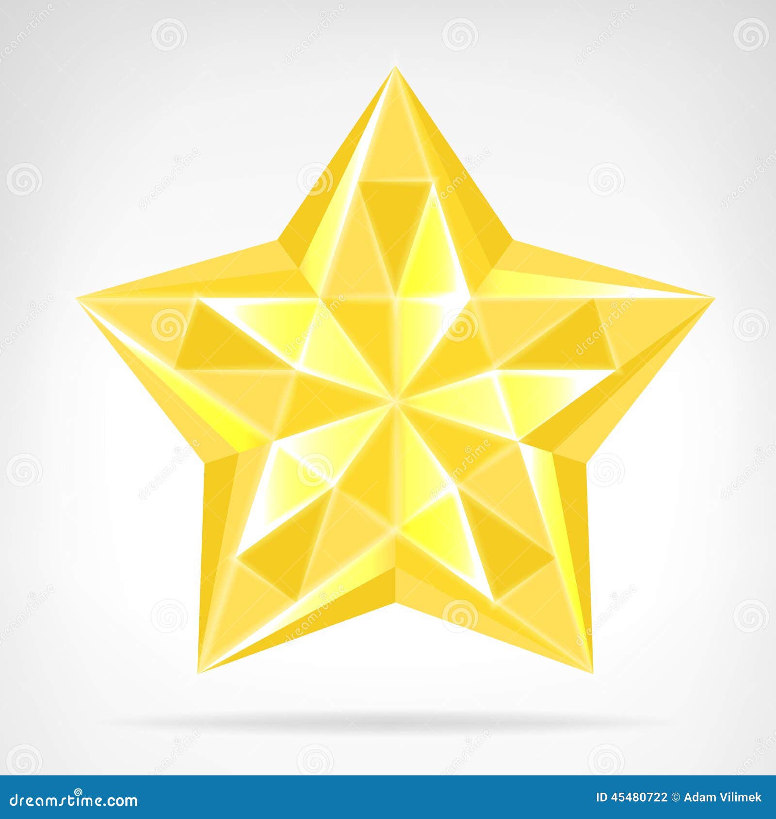 Golden Diamond Star Web Element Isolated Stock Vector - Illustration of ...