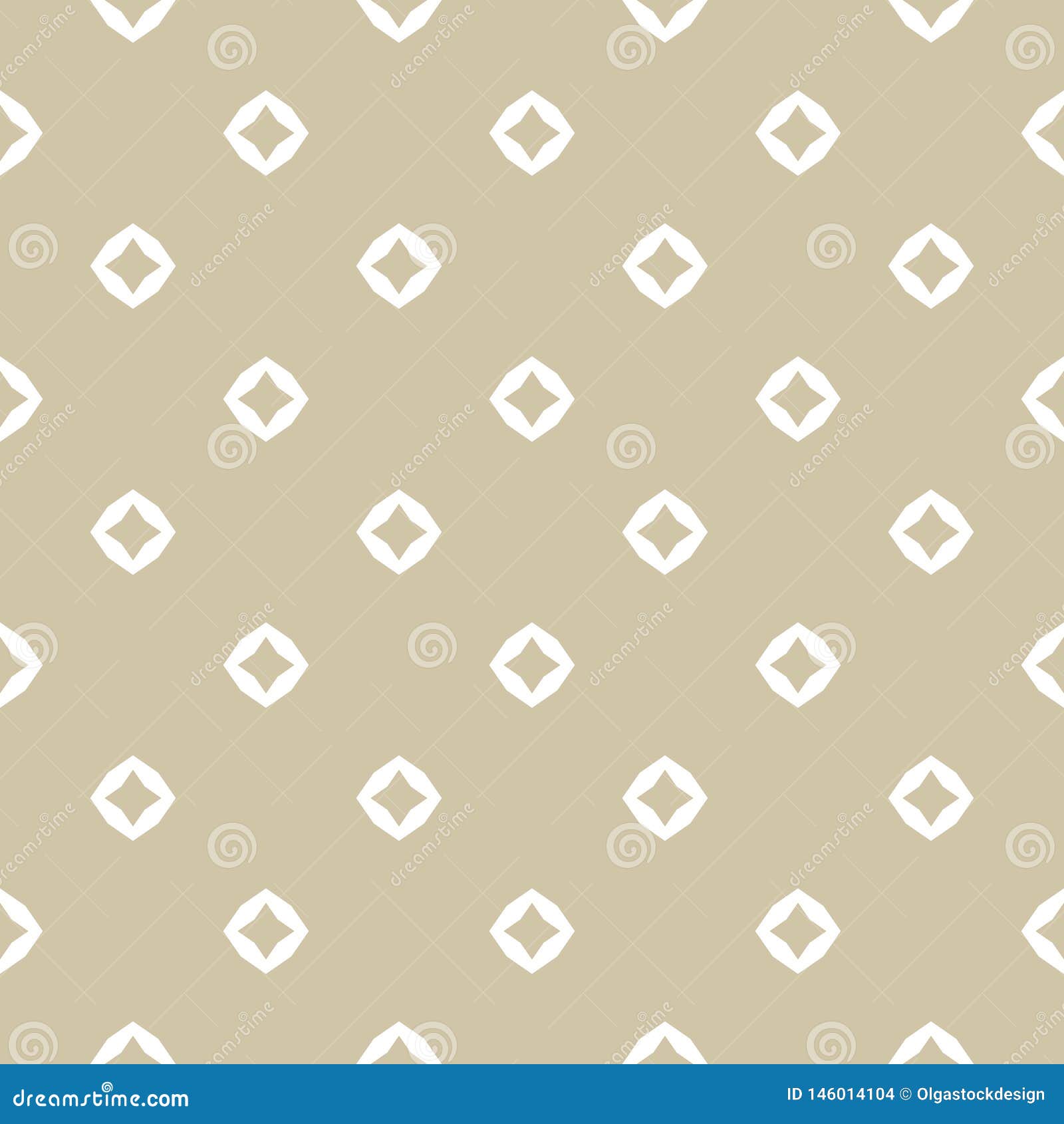Golden Diamonds Seamless Pattern. Subtle Vector Minimalist Geometric ...