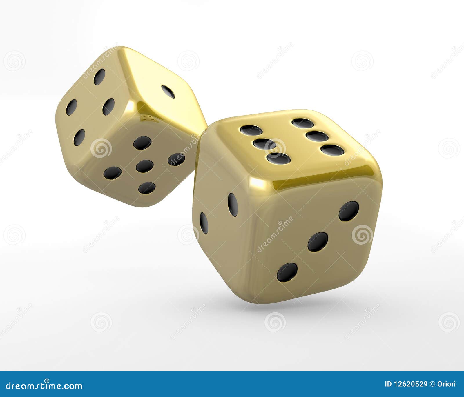 Golden Rpg Dice With Arcane Symbols Stock Photography | CartoonDealer ...