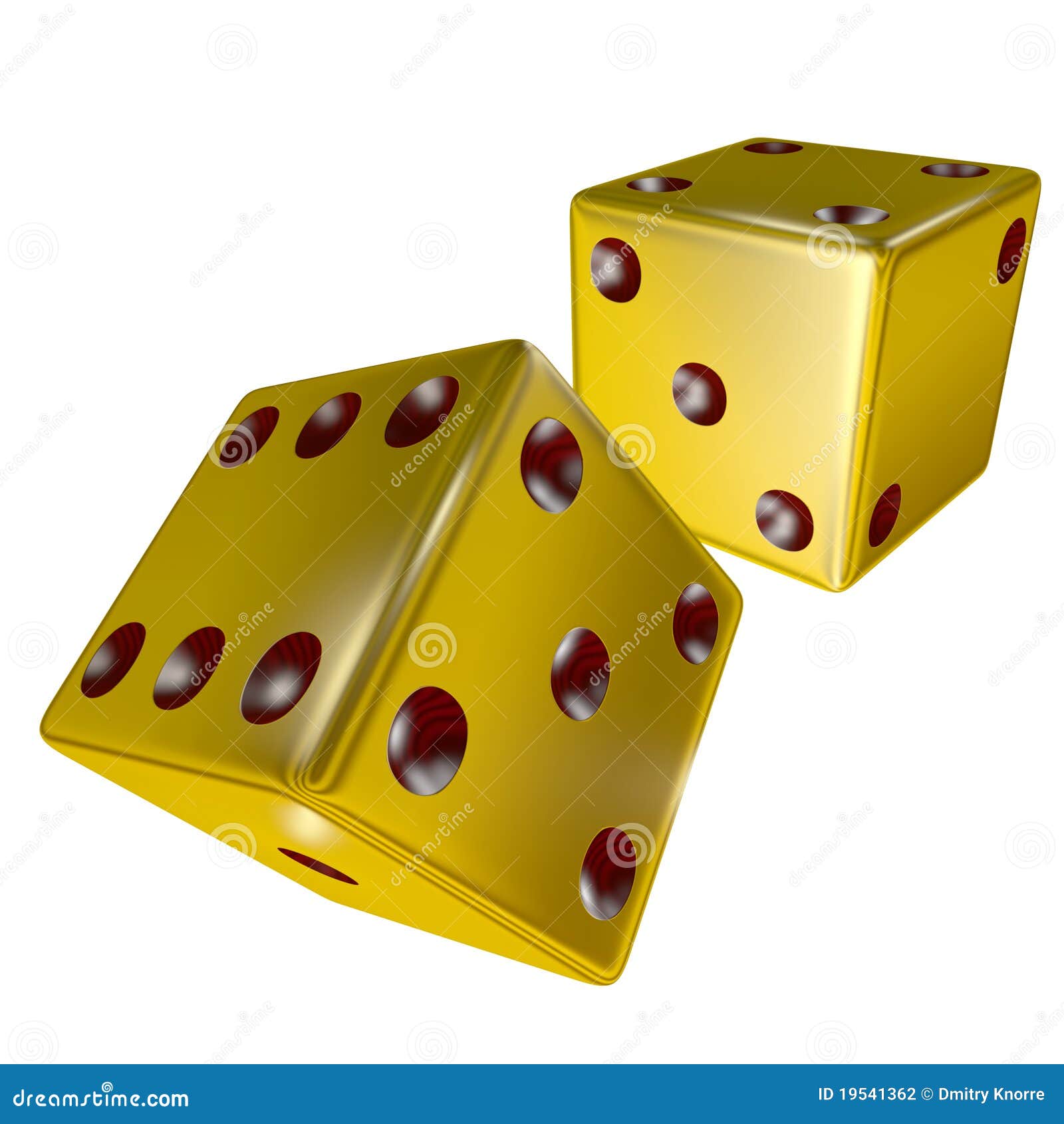 Golden dice stock illustration. Illustration of dice - 19541362
