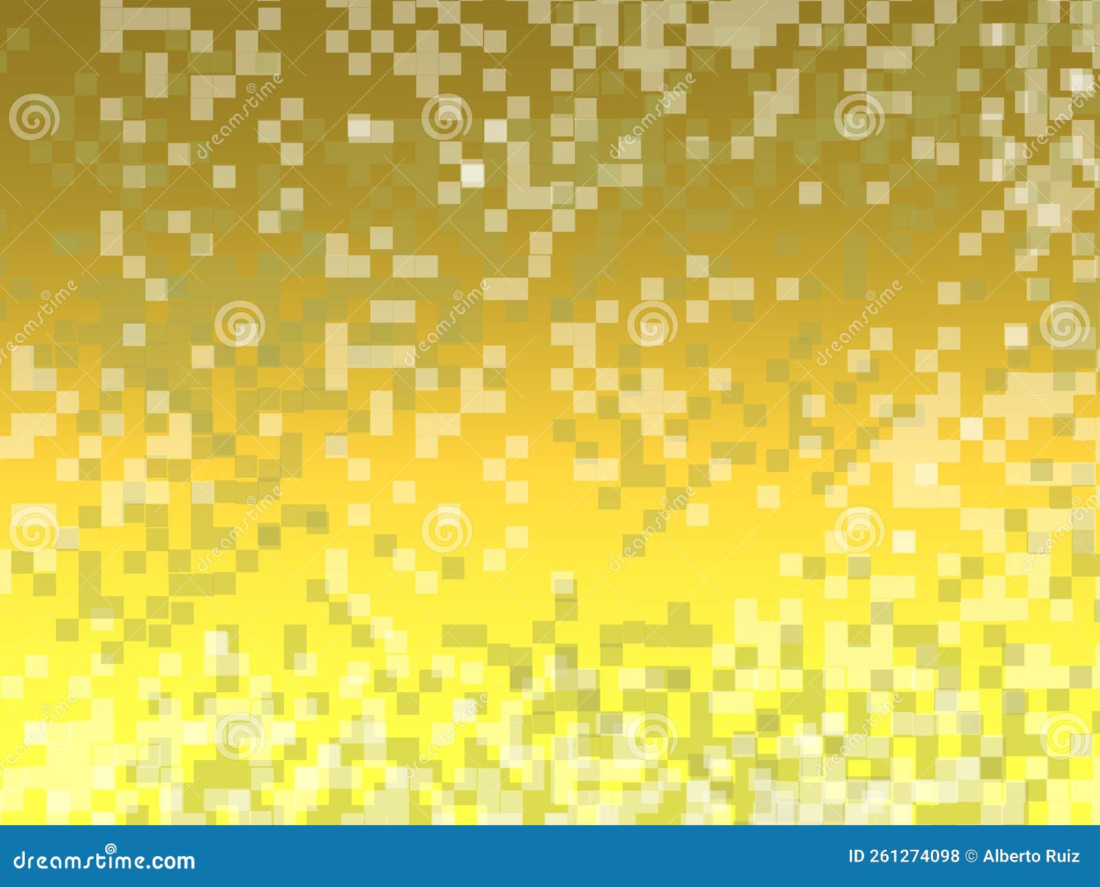 Golden Digital Background with Pixels Stock Illustration - Illustration ...