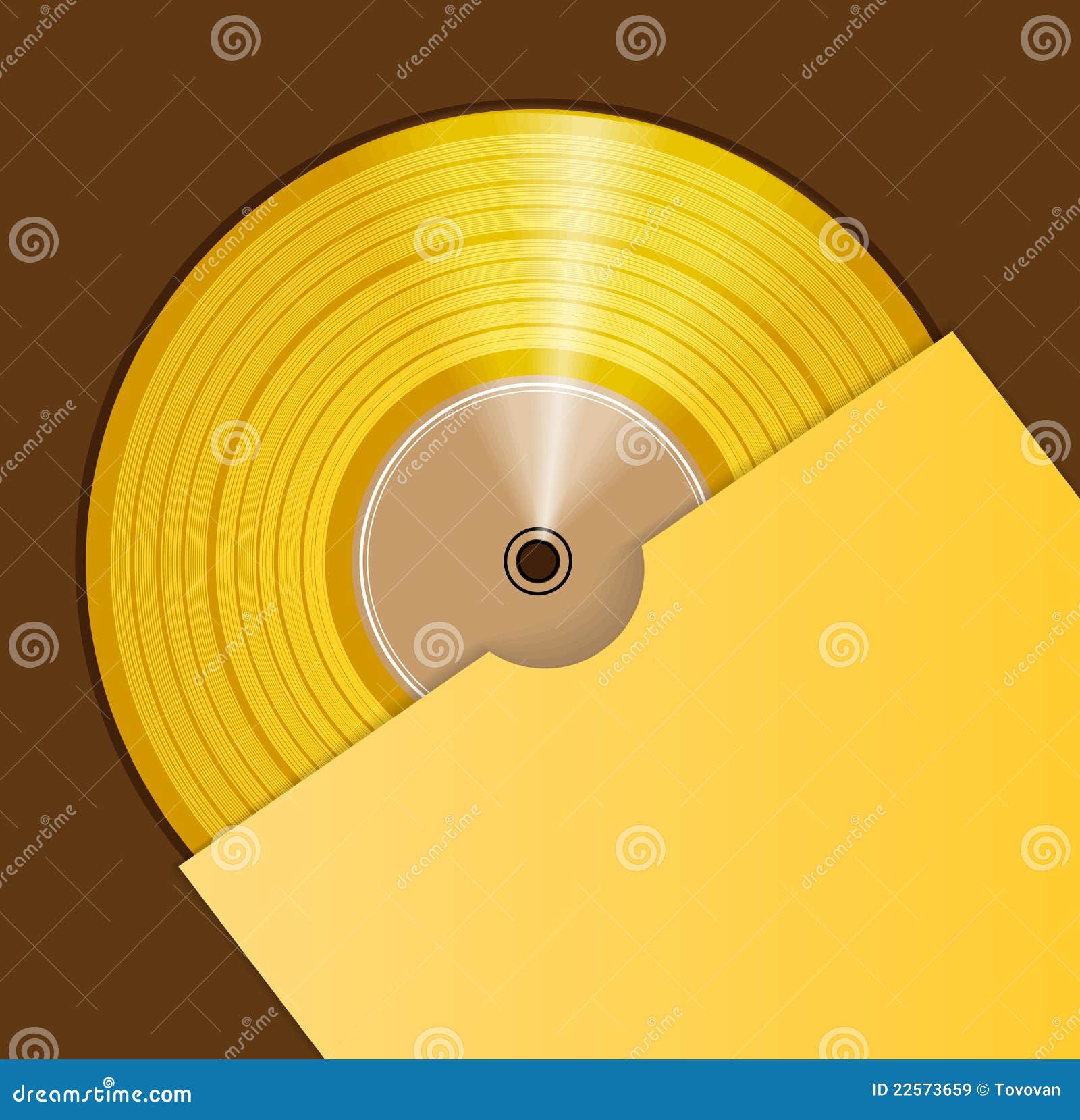 Golden disc stock vector. Illustration of disc, label - 22573659