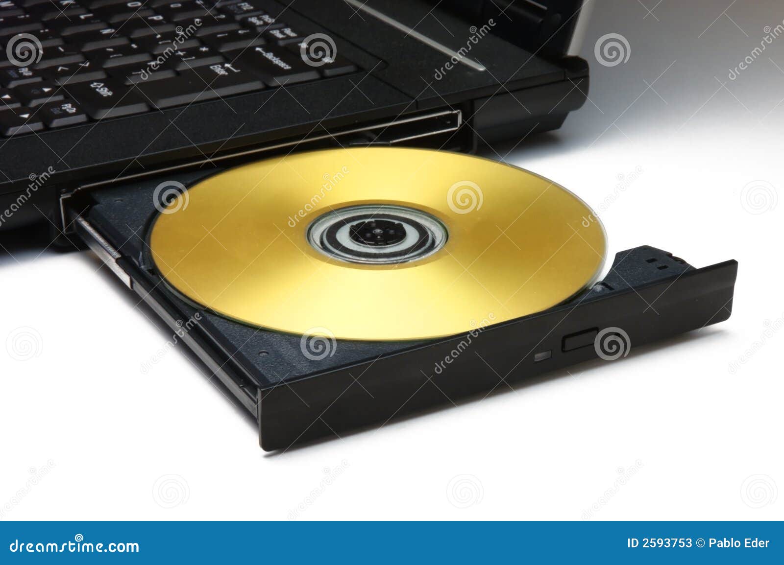 Golden disk stock image. Image of keyboard, presentation - 2593753