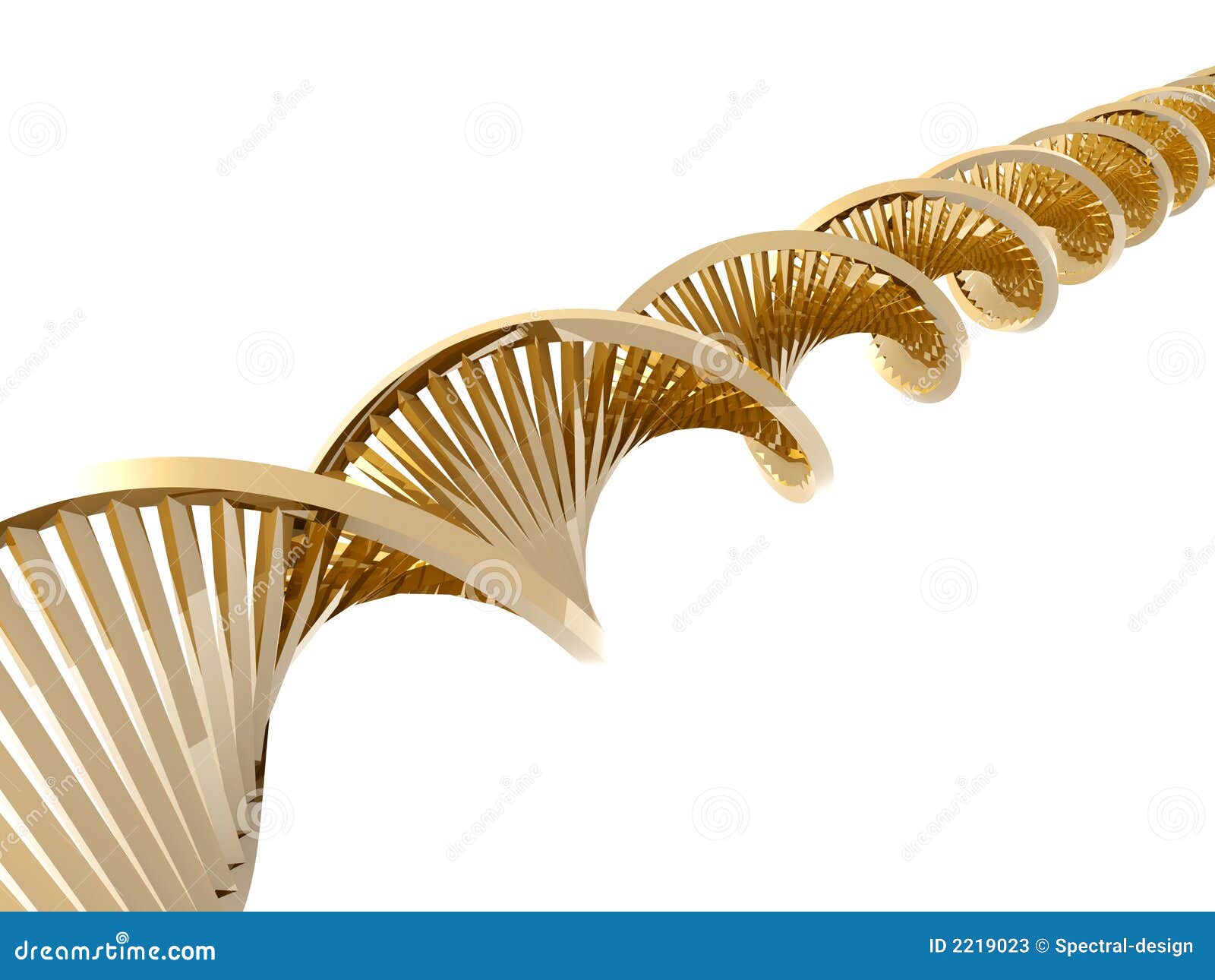 Golden DNA Helix stock illustration. Illustration of helix - 2219023