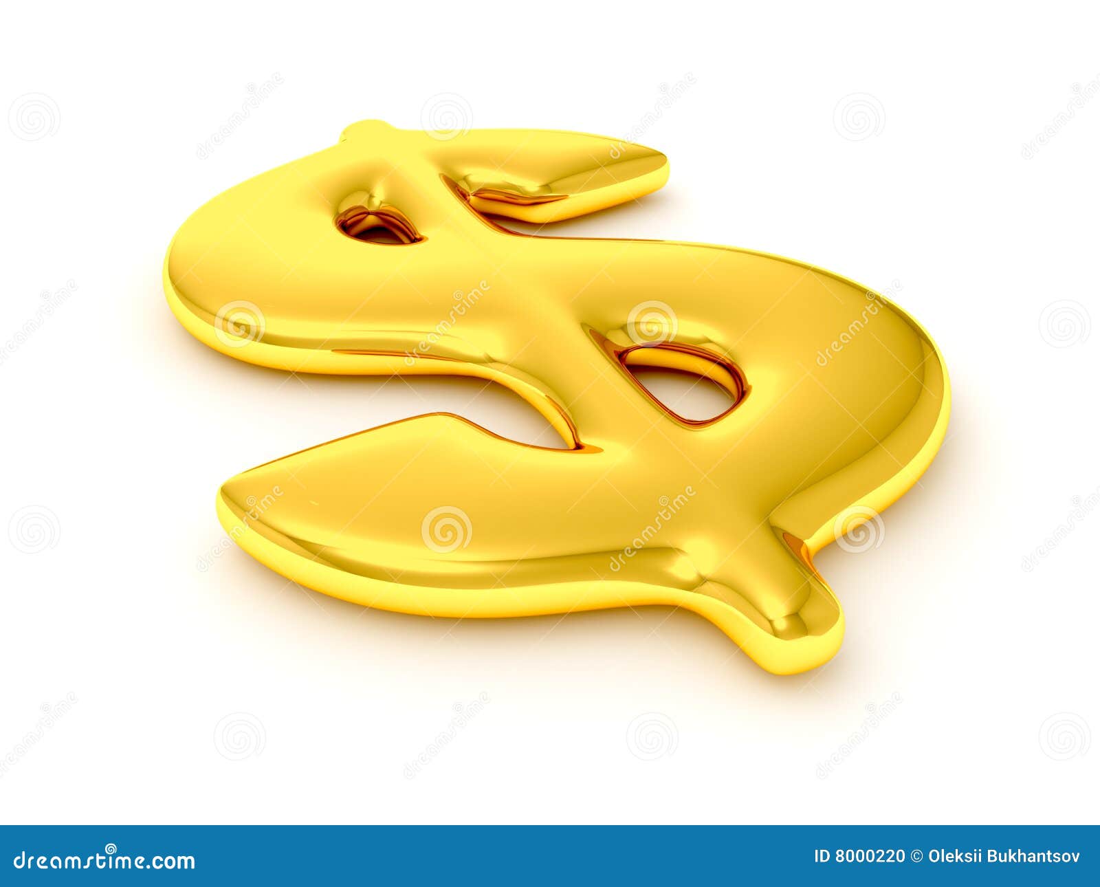 Golden dollar sign stock illustration. Illustration of sign - 8000220