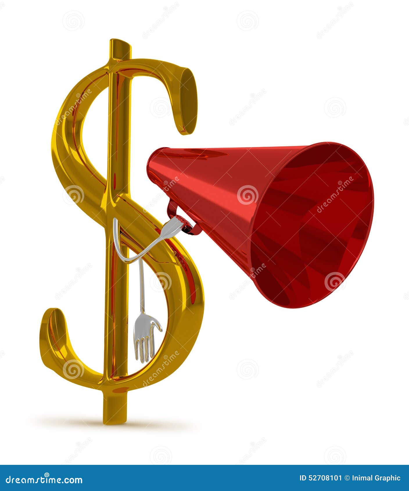 Golden Dollar Sign Character Stock Illustration - Illustration of ...