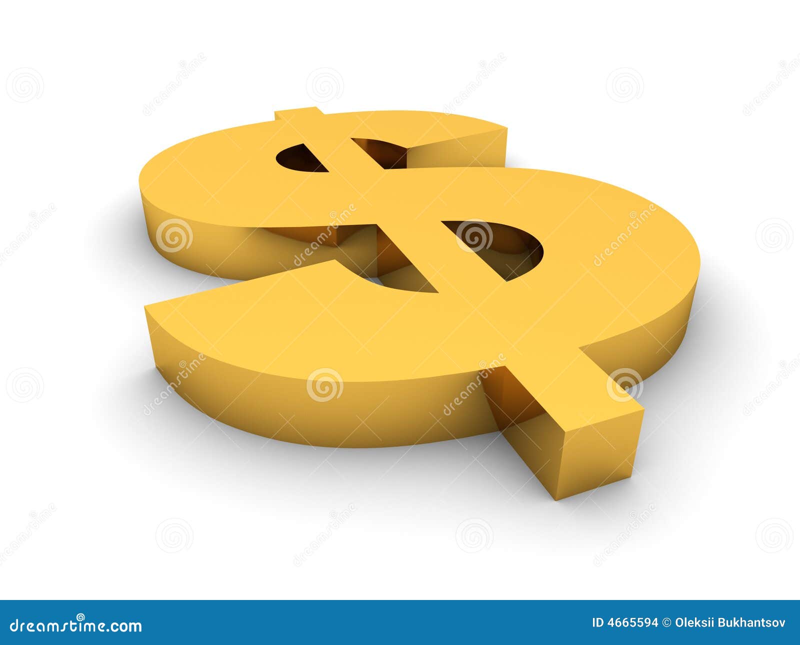 Golden dollar sign render stock illustration. Illustration of sign ...