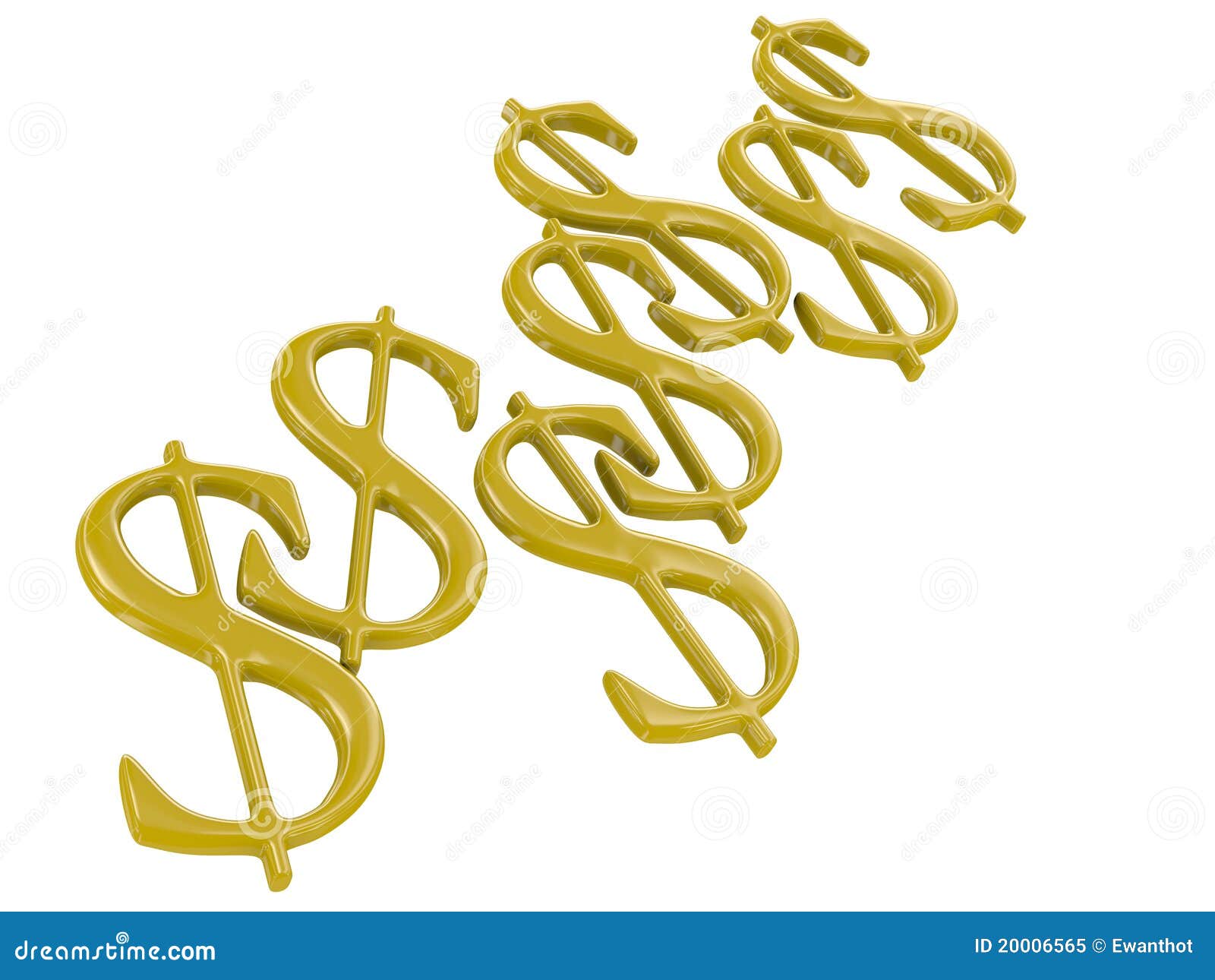 Golden Dollar Currency Symbols With Ladders Royalty-Free Cartoon ...