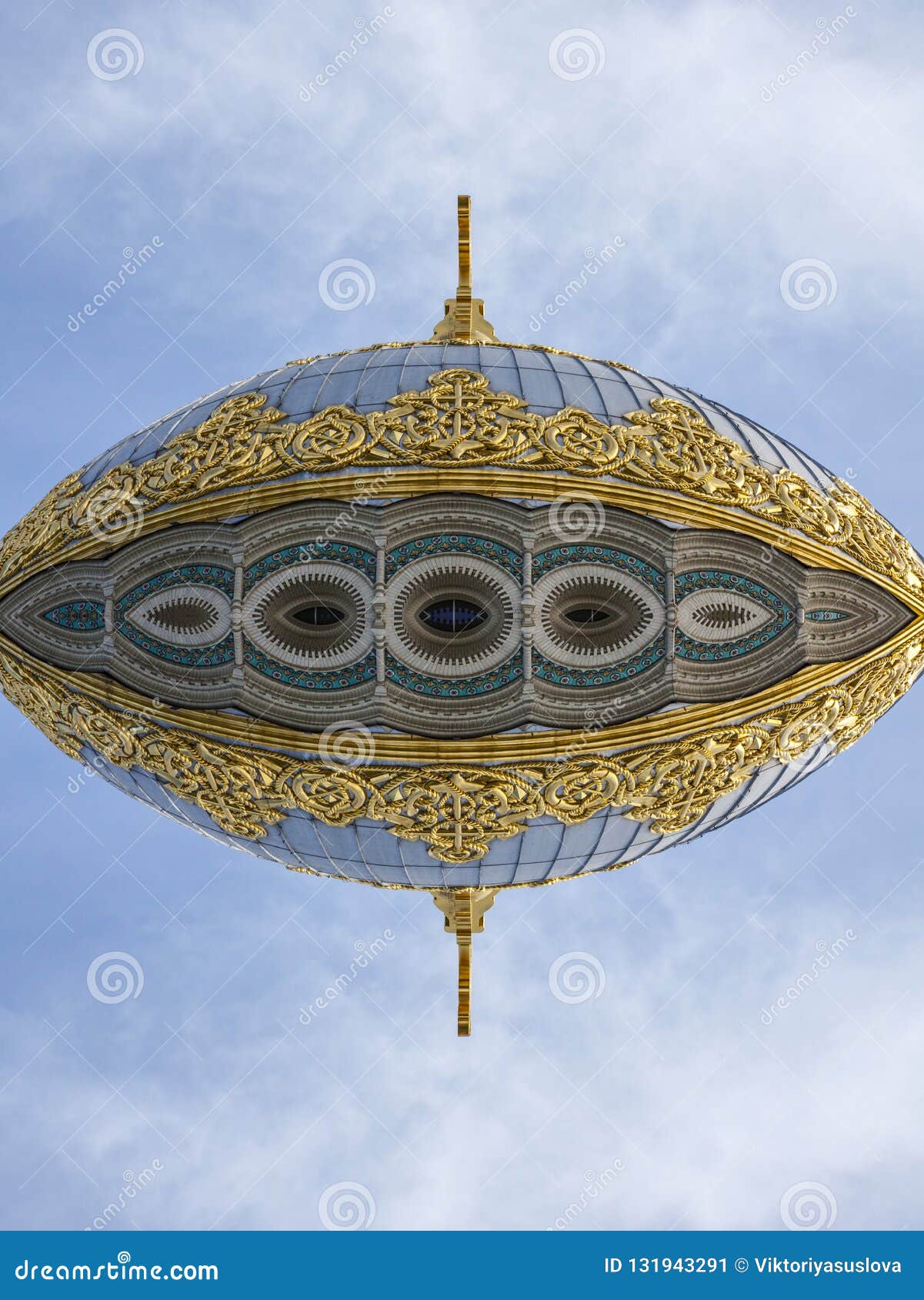 Golden Dome on Blue Sky Background Stock Image - Image of religious ...