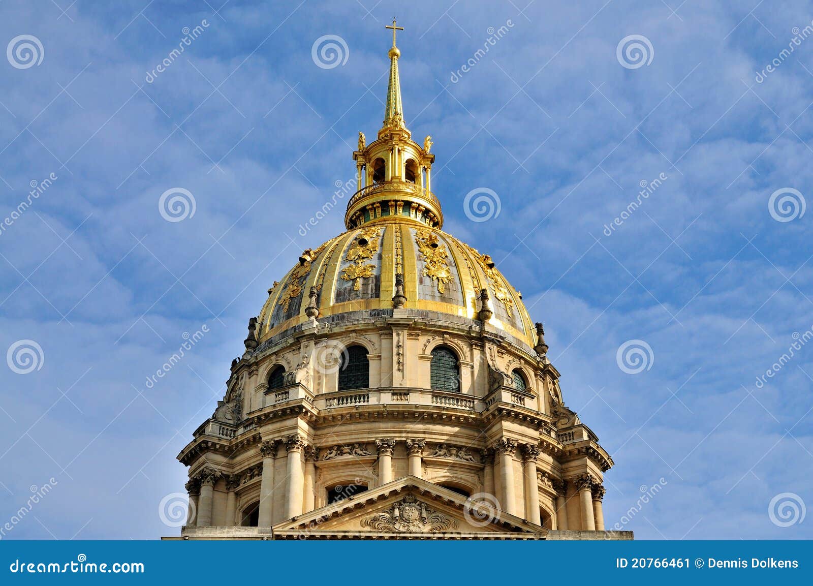 Golden Dome of Les Invalides, Paris Stock Image - Image of tourist ...