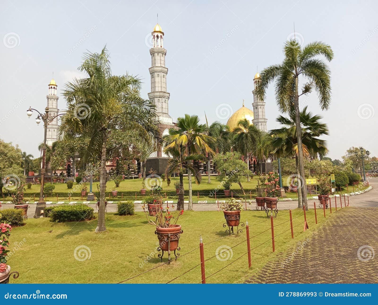 Golden Dome Mosque in Depok, West Java, Indonesia Stock Image - Image ...