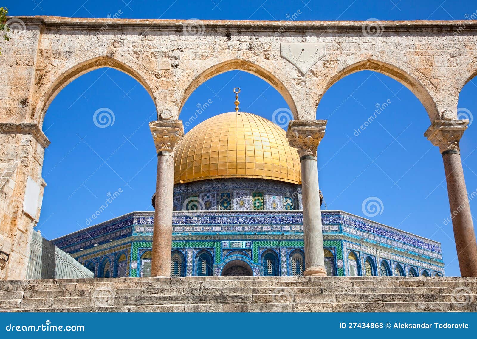 Golden Dome on the Rock Mosque Stock Photo - Image of aqsa, aktsa: 27434868