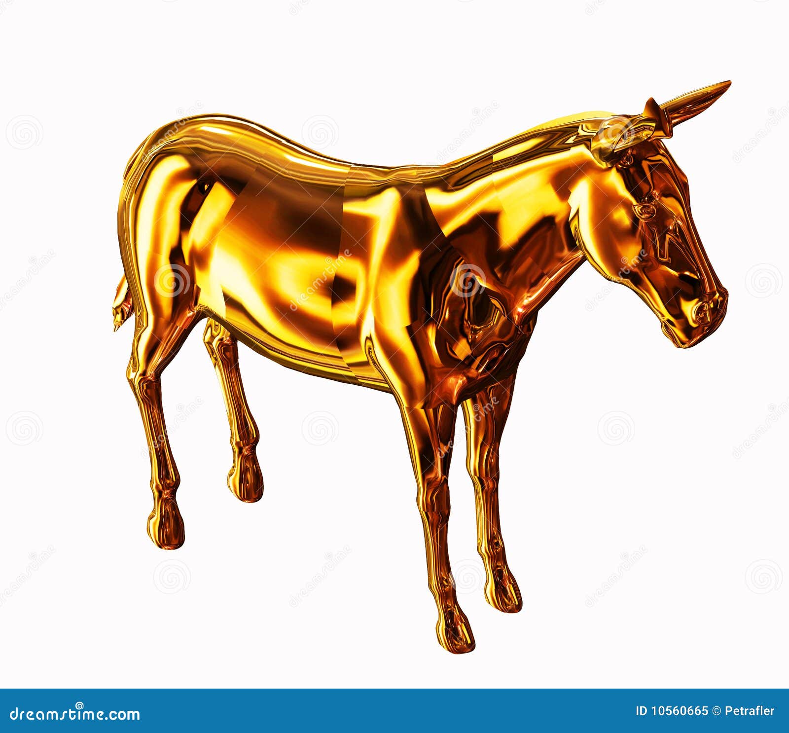 Golden Donkey stock illustration. Illustration of equine - 10560665