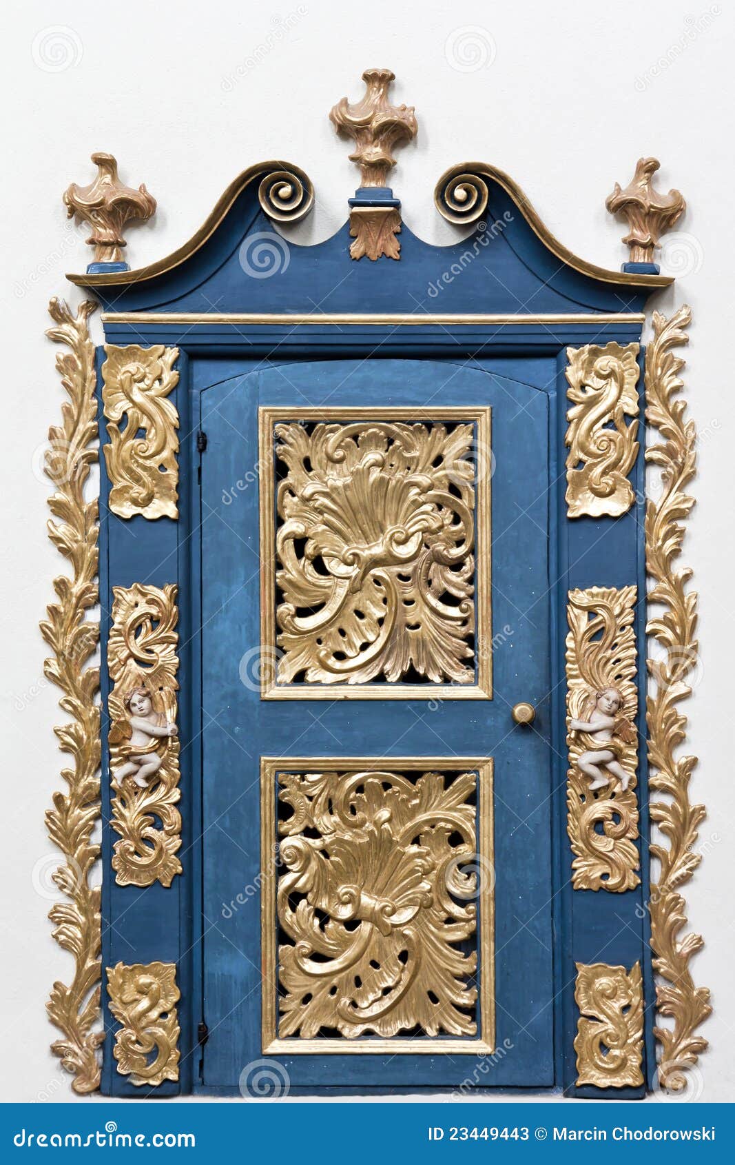 Baroque Volute In The Gable Of The Park Gate Royalty-Free Stock Photo ...