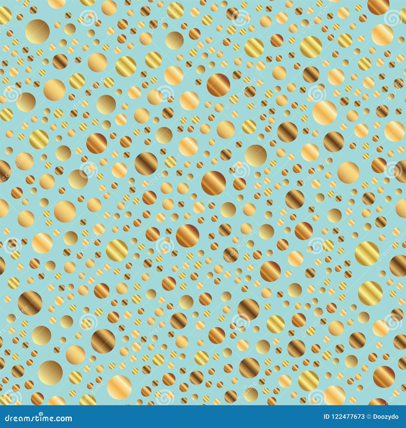 Golden Dots Pattern on Blue Background. Stock Vector - Illustration of ...