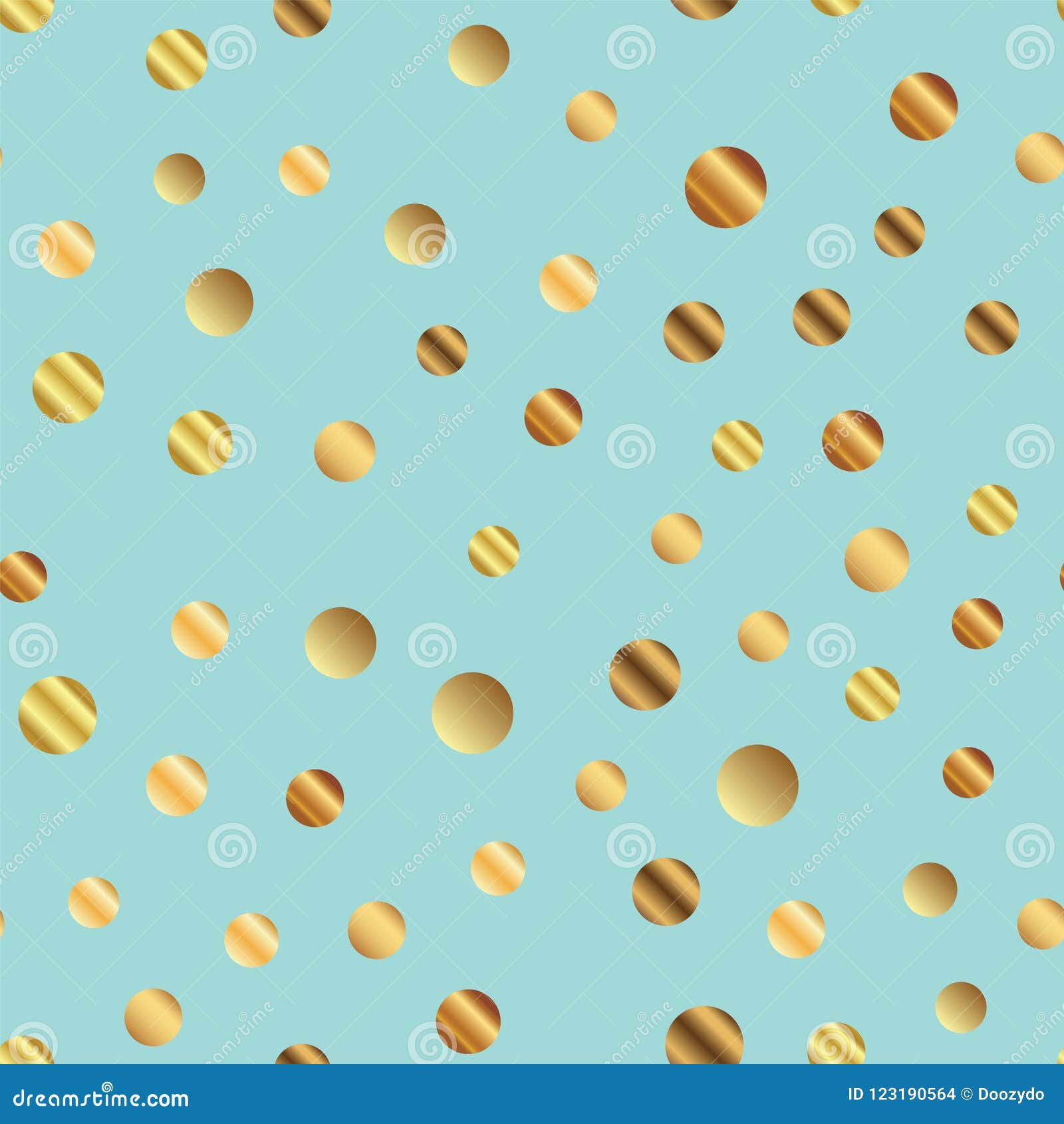 Golden Dots Pattern on Blue Background. Stock Vector - Illustration of ...